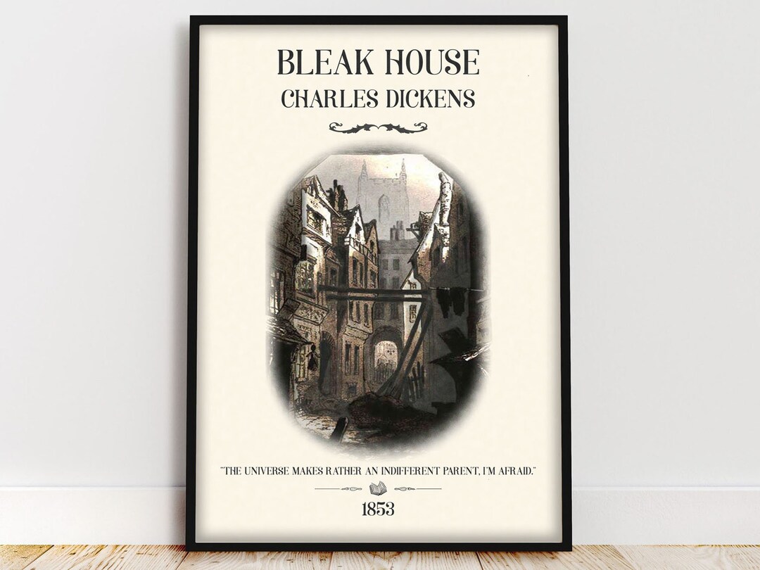 Bleak House Book Poster, Dark Academia Victorian Goth Wall Art, Bookish ...