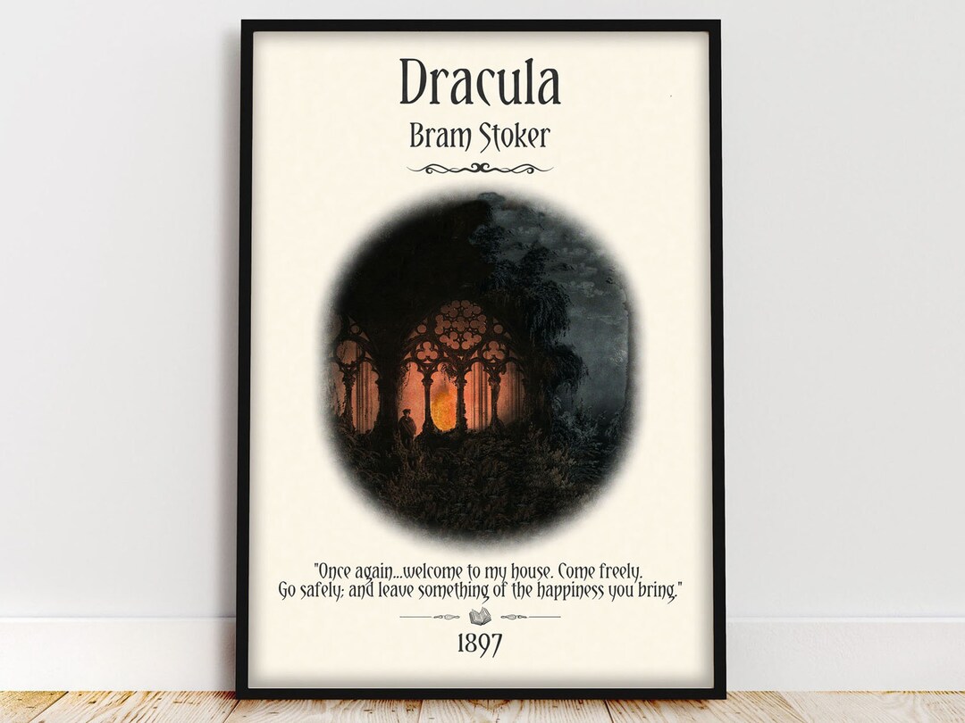 Dracula Book Poster, Dark Academia Book Quote Wall Art for Bookish Goth ...