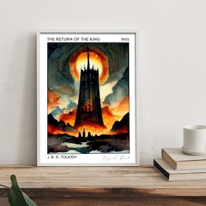 The Return of the King Book Poster, Eye of Sauron Fantasy Art Classic ...