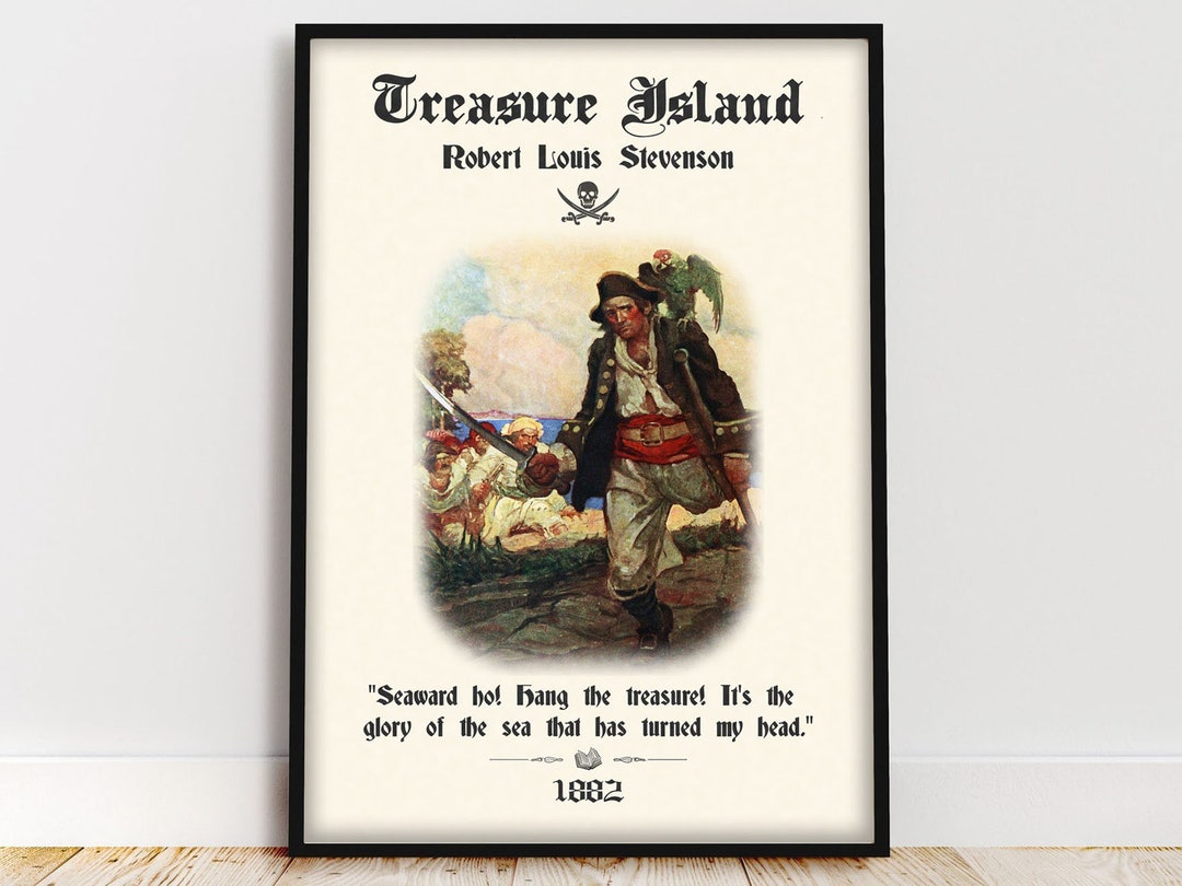 Treasure Island Book Poster, Adventure Awaits Beachy Room Decor for ...