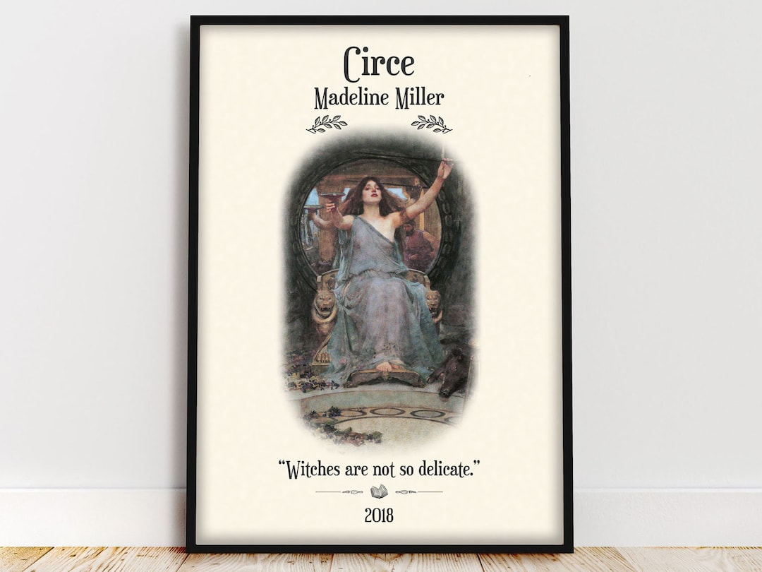 Circe Book Poster, Madeline Miller Book Quote Wall Art, Bookish Dark ...