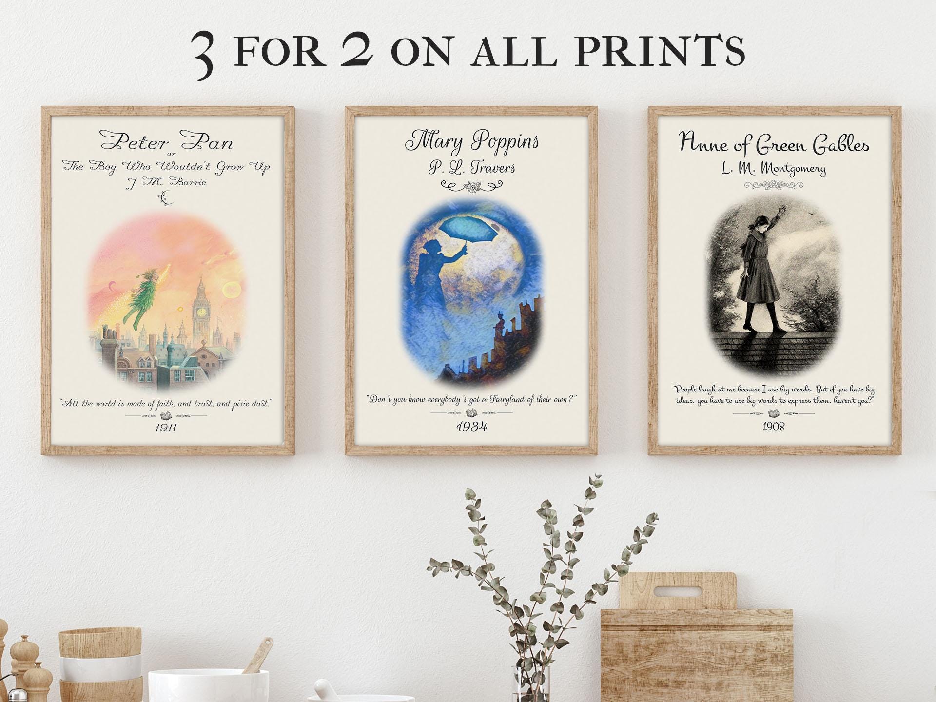 Mary Poppins Book Poster, P. L. Travers Book Quote Wall Art Children's ...
