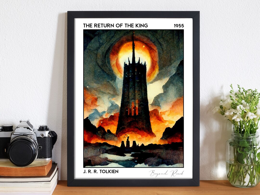 The Return of the King Book Poster, Eye of Sauron Fantasy Art Classic ...