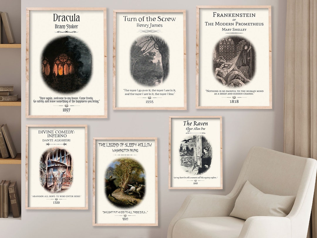 Goth Bundle Collection Book Posters Wall Collage Kit, Bookish Prints ...