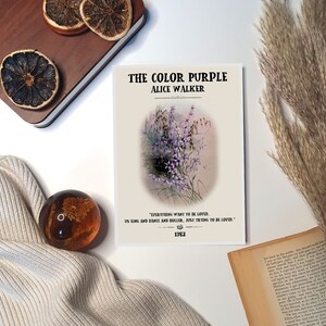 The Color Purple Feminist Poster Wildflower Book Cover Art Alice Walker ...