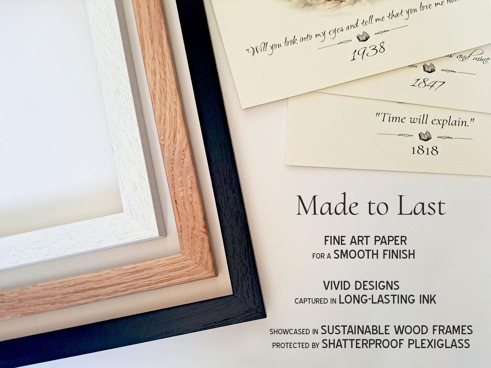 Pride and Prejudice Book Poster, Jane Austen Book Quote Wall Art, Light ...