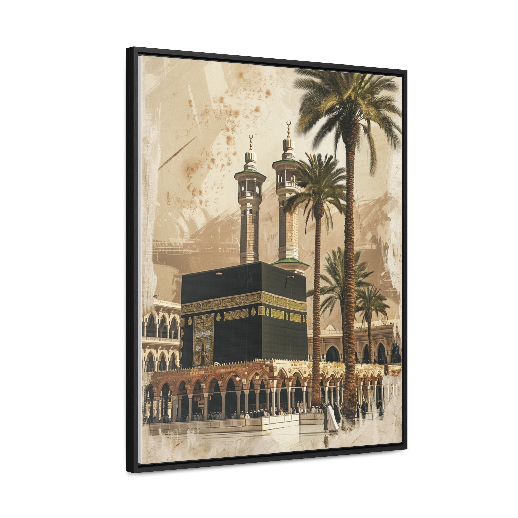 Makkah Vintage Kabah Palm Trees Canvas - Etsy
