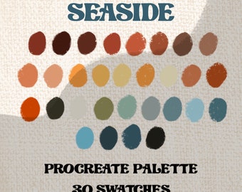 Seashore Color Palette, 30 Handpicked Colors for Procreate, Nature ...