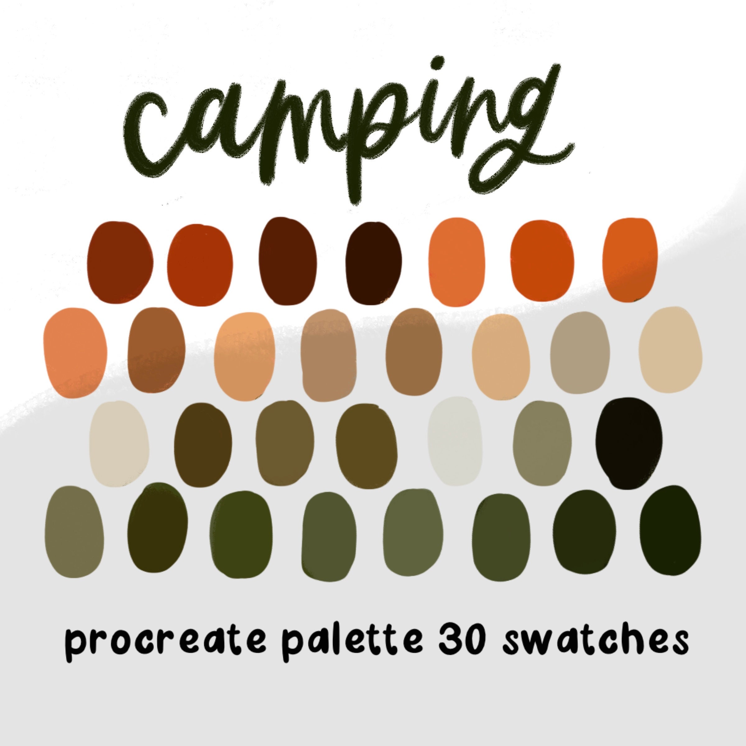 Camping Procreate Color Palette Etsy