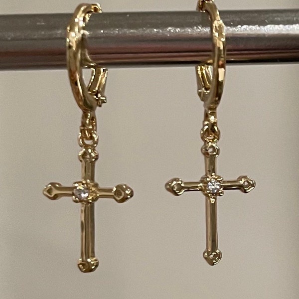 Cross Earrings - Etsy