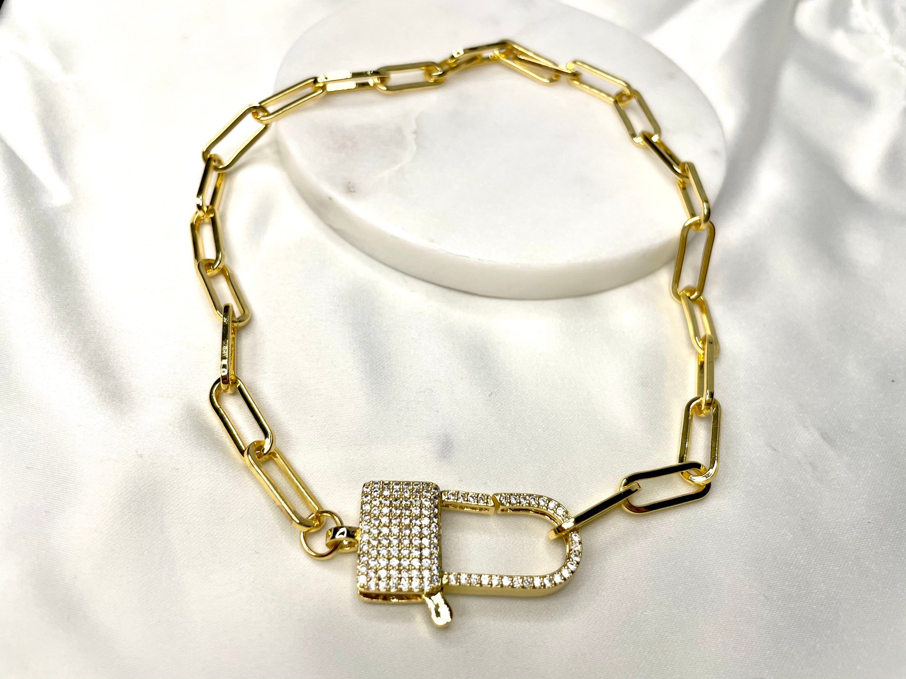 Gold Jumbo Chunky Paperclip Link Chain Statement Necklace - Etsy