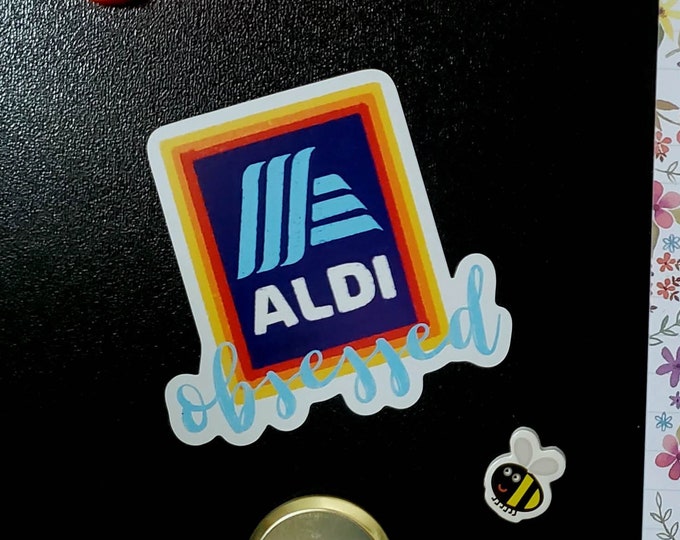 Aldi Obsessed- Magnet |3x3 Inches| Hand Lettering Aldi Logo. Great for ...