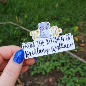 Personalized Kitchen Labels (2 Pack)- Die Cut Sticker for Tupperware ...