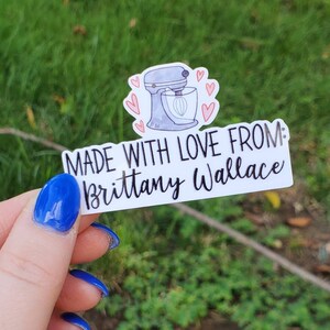 Personalized Kitchen Labels (2 Pack)- Die Cut Sticker for Tupperware ...