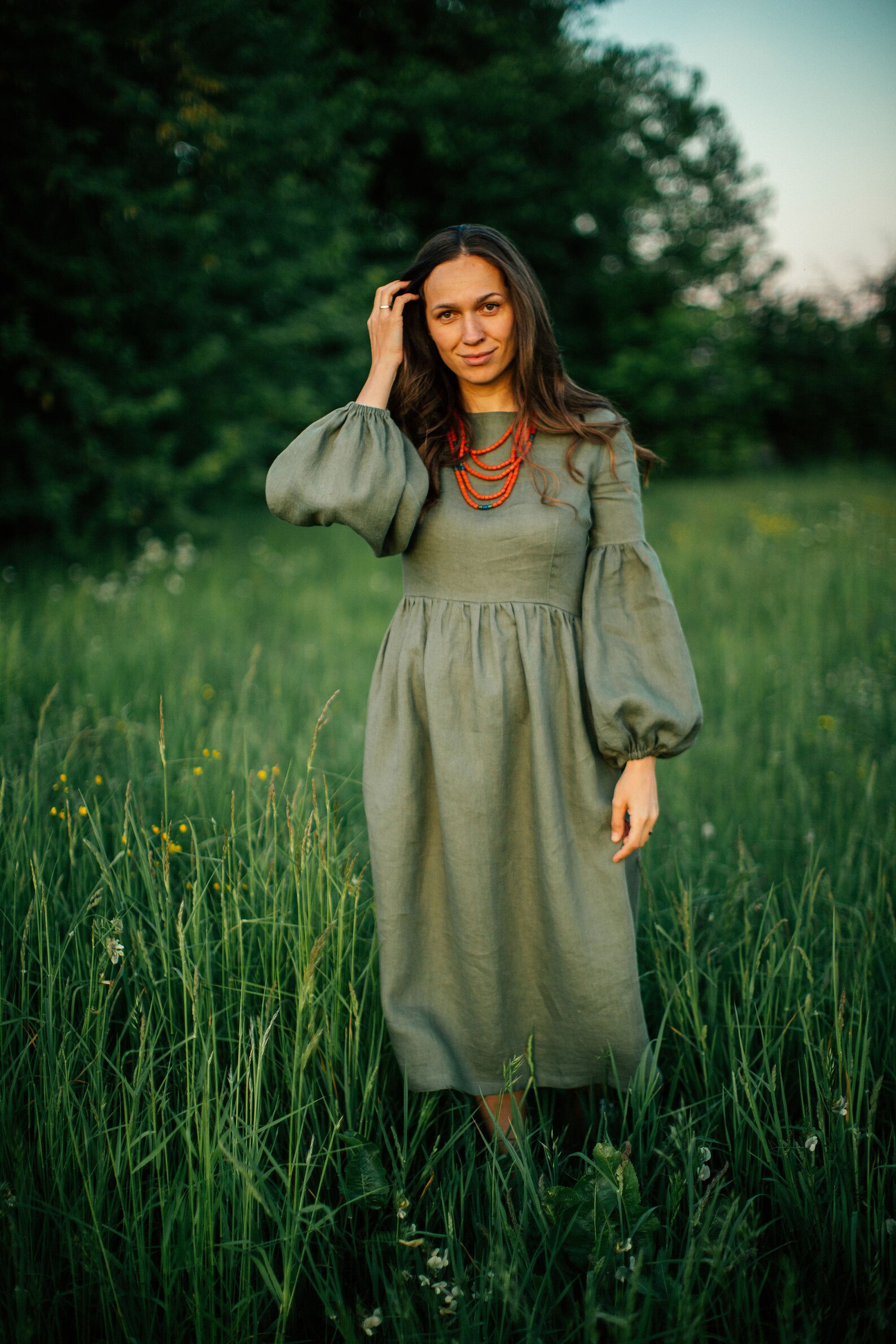 Washed Linen Dress in Black. Linen Clothing for Women - Etsy
