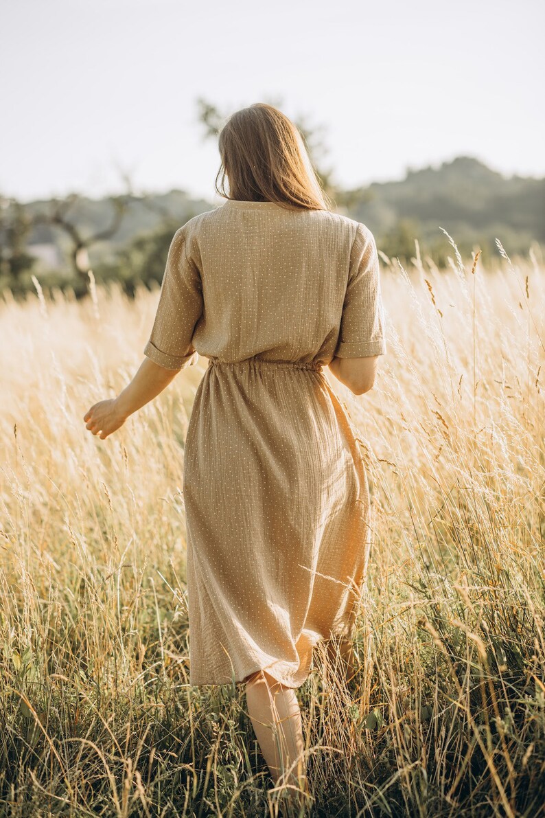Women Gauze Dress, Women Muslin Cotton Clothing - Etsy