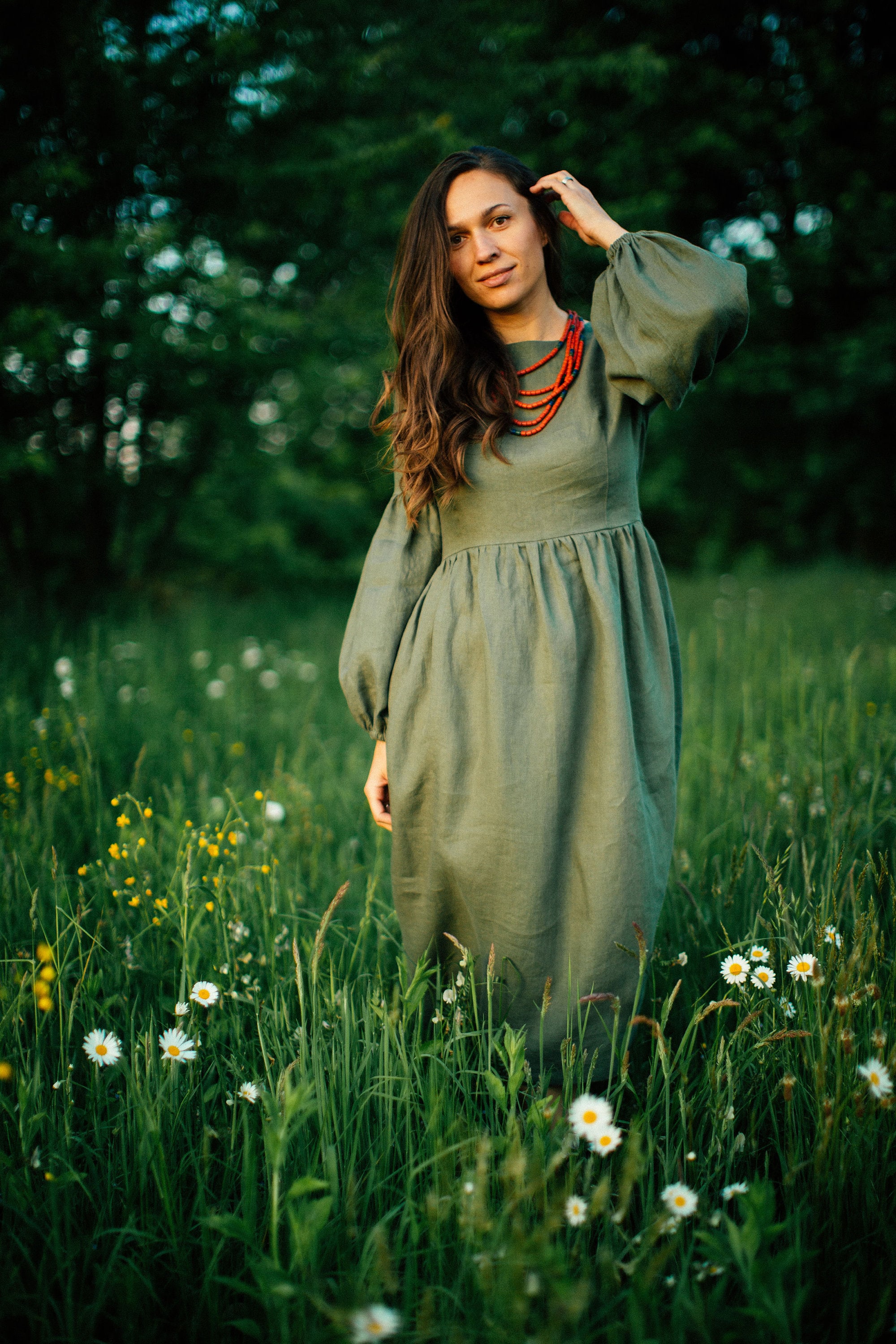 Washed Linen Dress in Black. Linen Clothing for Women - Etsy