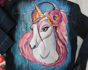 UNICORN Jean Jacket - Etsy