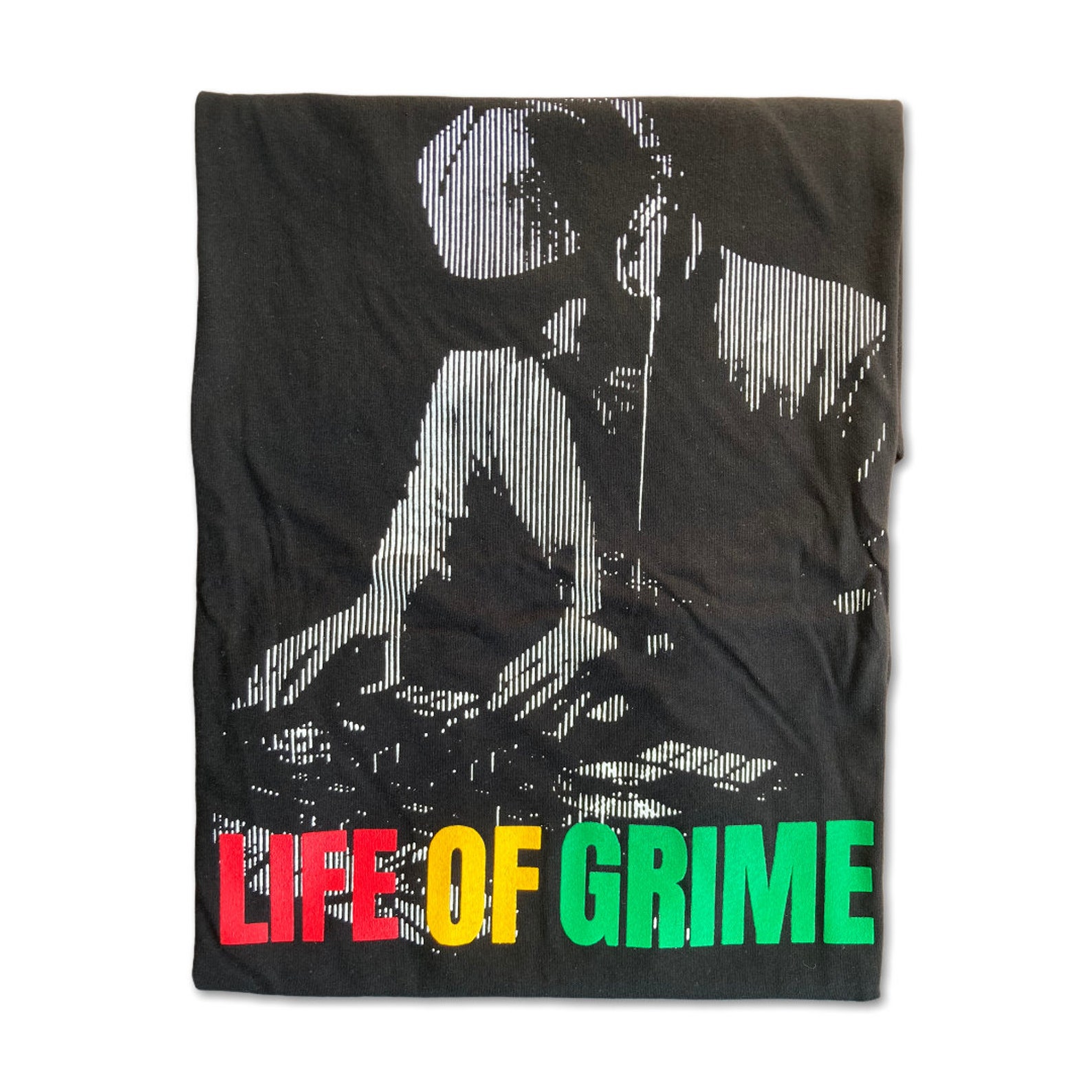 Black Printed Short Sleeve Life of Grime T-Shirt - Etsy.de