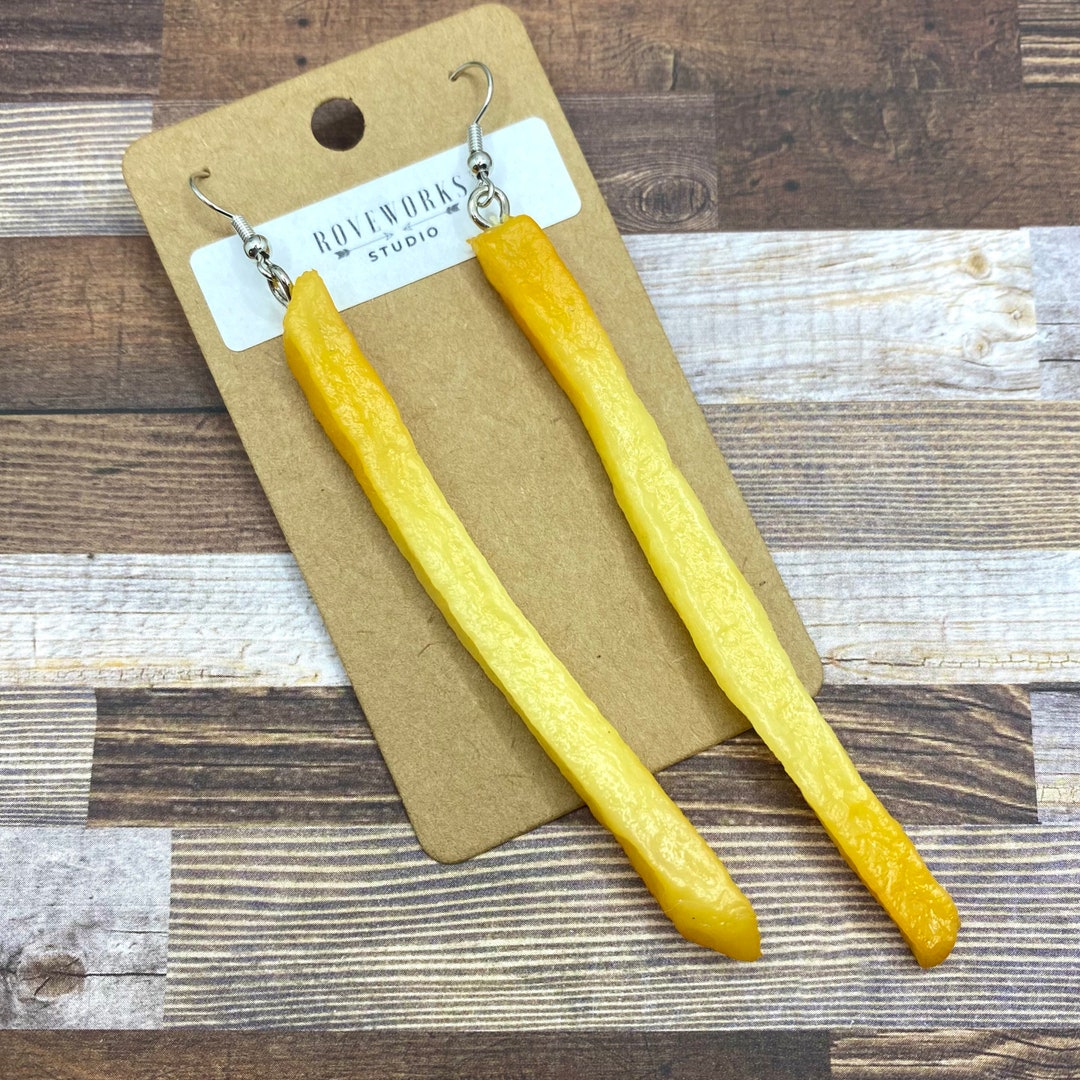 Life Sized FRENCH FRIES Comically Large Dangley Earrings French Fry ...