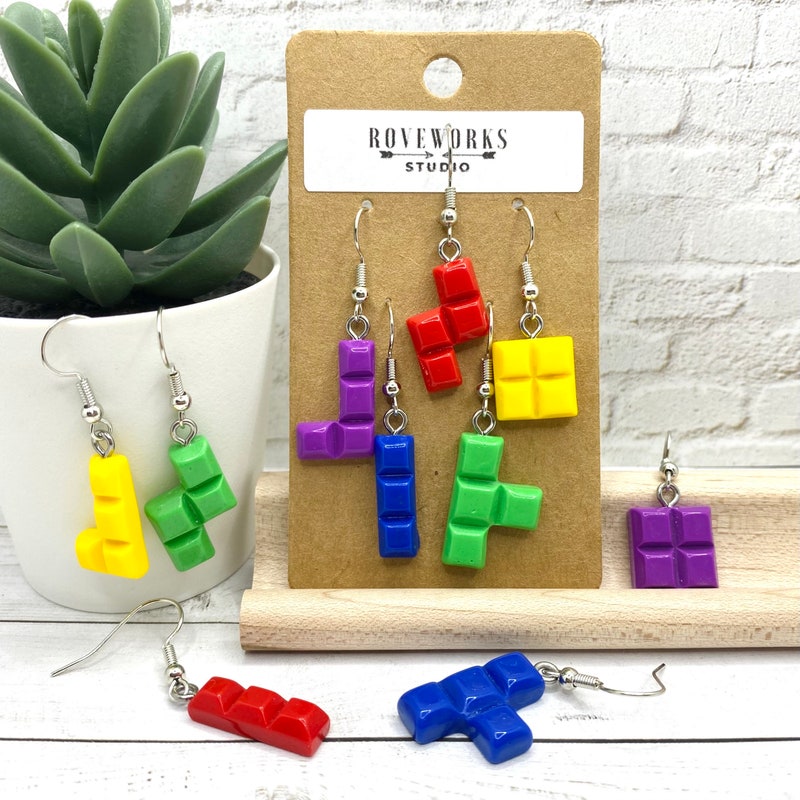 Tetris Earrings - Etsy