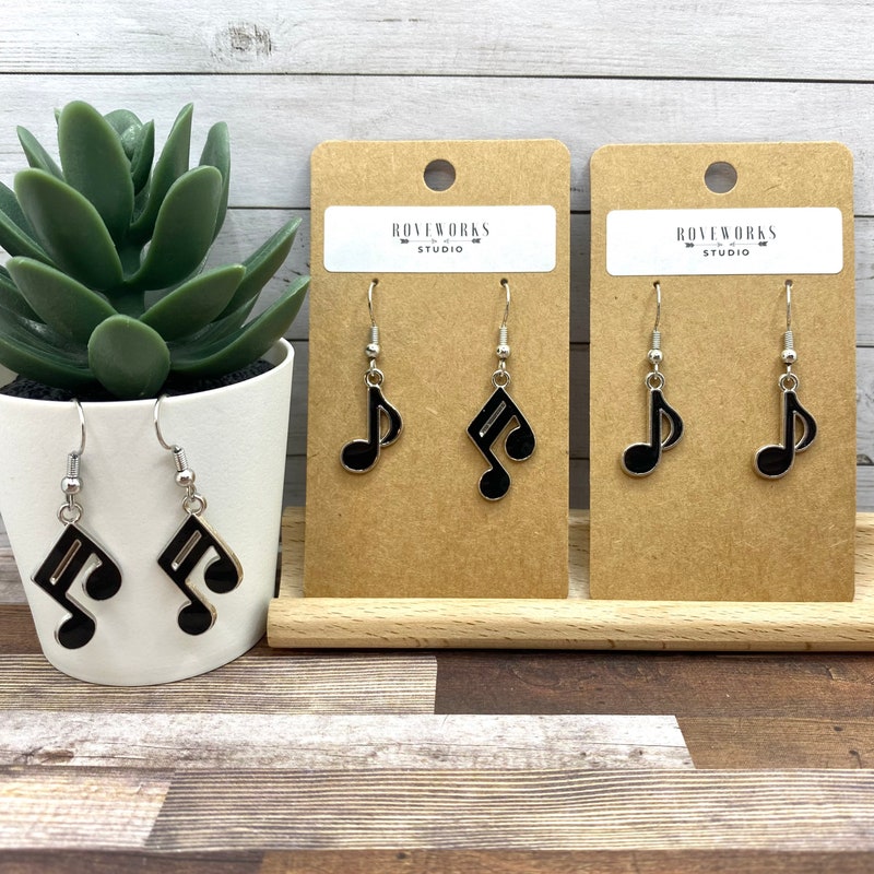 Music Note Earrings - Etsy