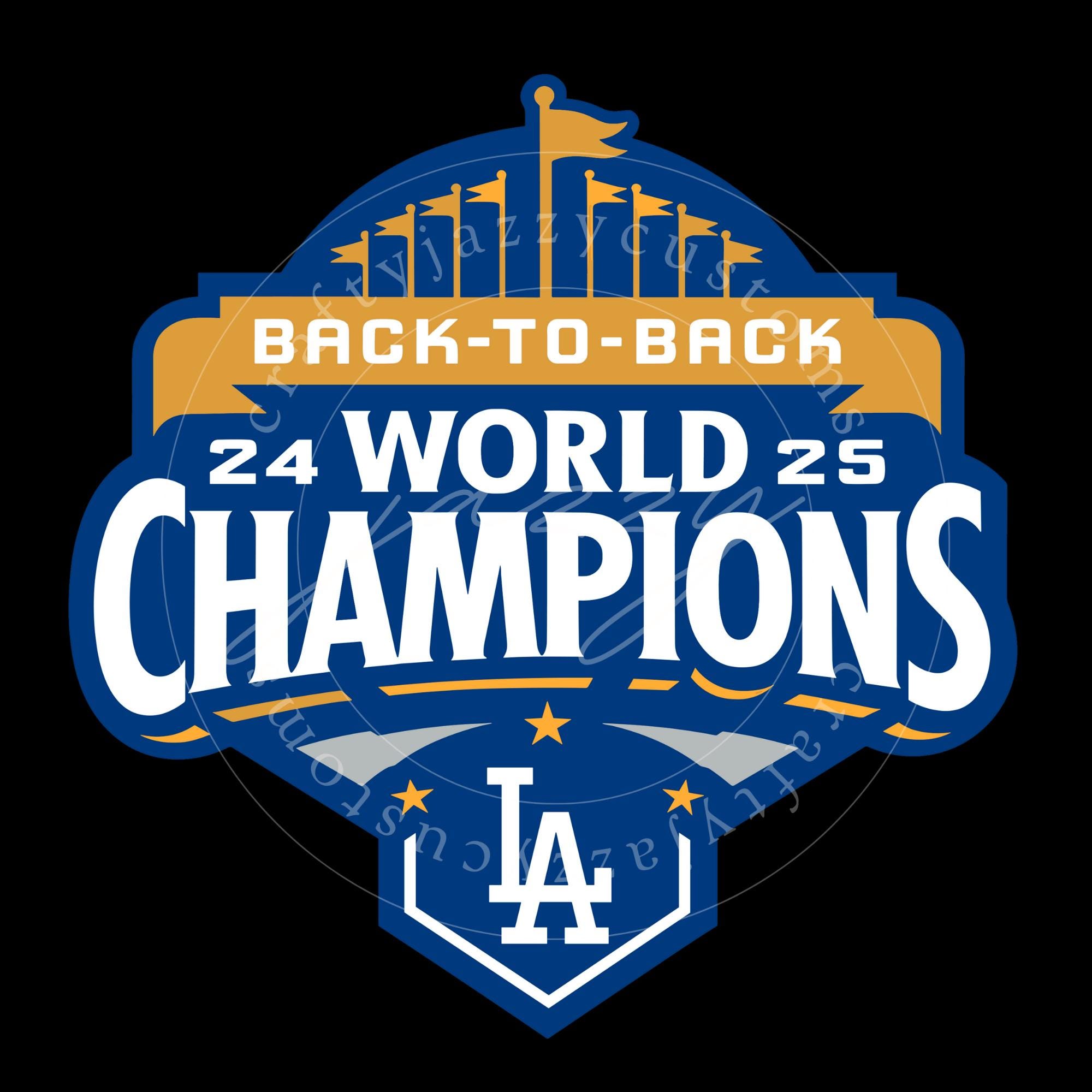 Back to Back World Champion Dodgers PNG - Etsy