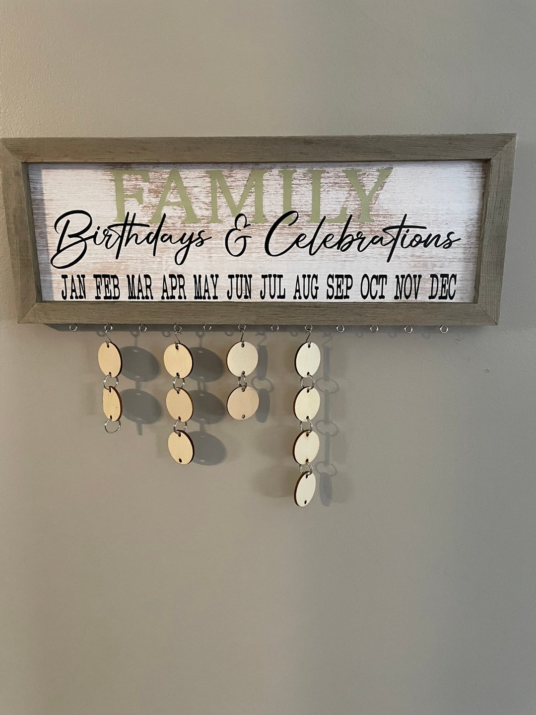 Family Birthdays and Celebrations Sign - Etsy