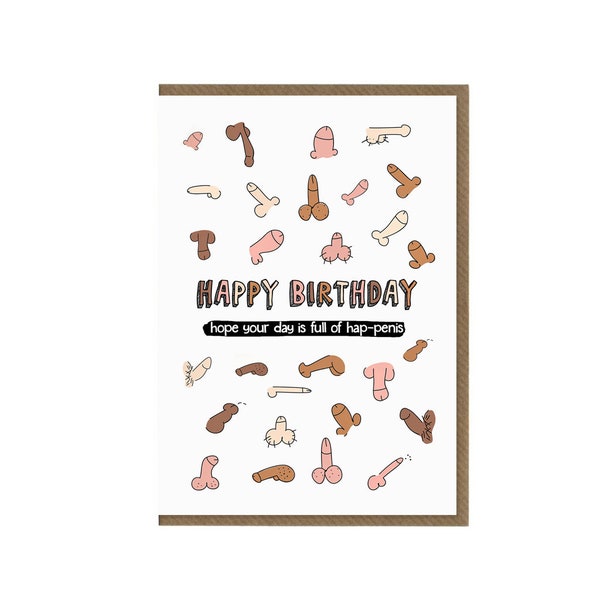 Penis Birthday Card Printable Etsy