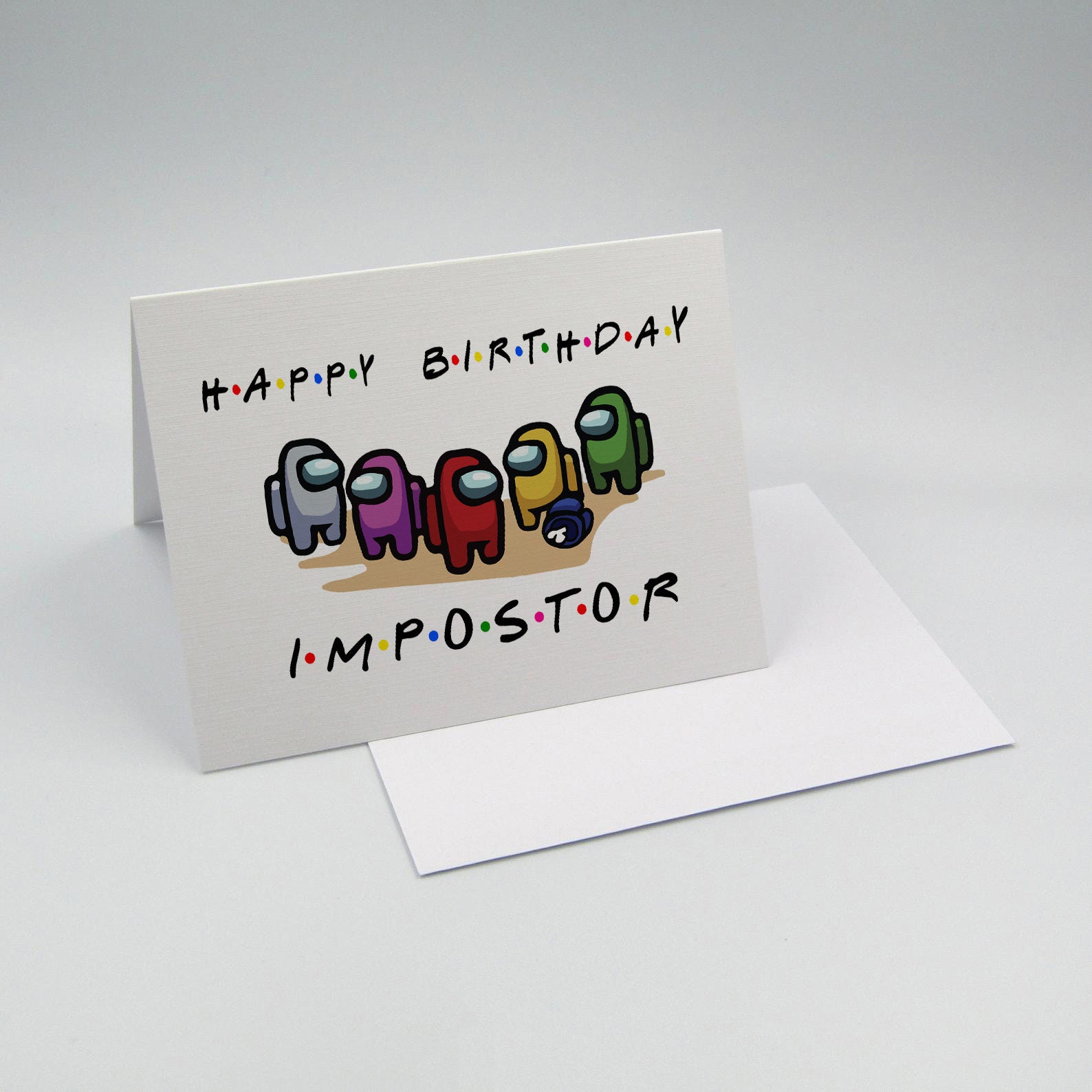 Among Us Birthday Card Imposter Friends Greeting Card Boy Girl - Etsy UK