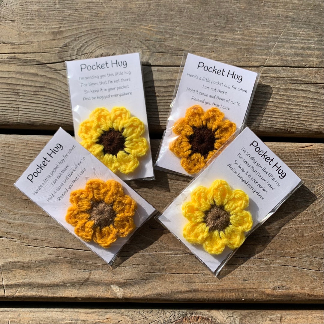Pocket Hug Crochet Sunflower - Etsy