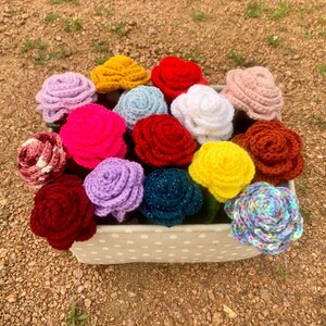 Single Stem Crochet Rose - Etsy