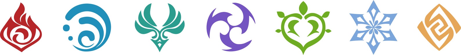 Genshin Impact Logo Elements AI SVG jpg png | Etsy