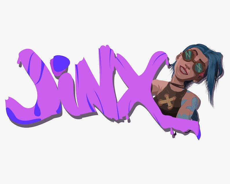 Jinx Arcane League of Legends SVG Png Jpg Ai Eps Pdf | Etsy