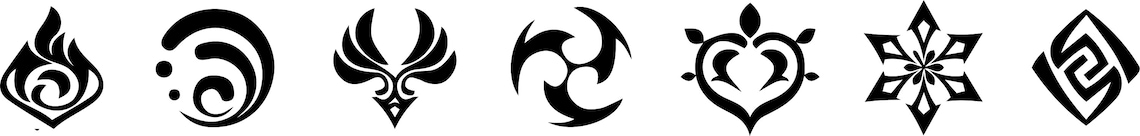 Genshin Impact Logo Elements AI SVG jpg png | Etsy