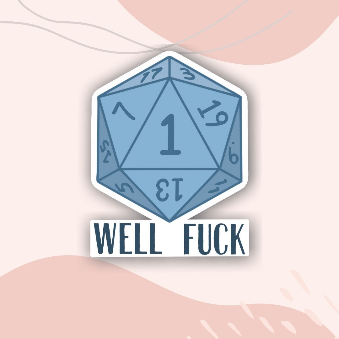 Nat 1 D20 Sticker Choose Your Color - Etsy UK