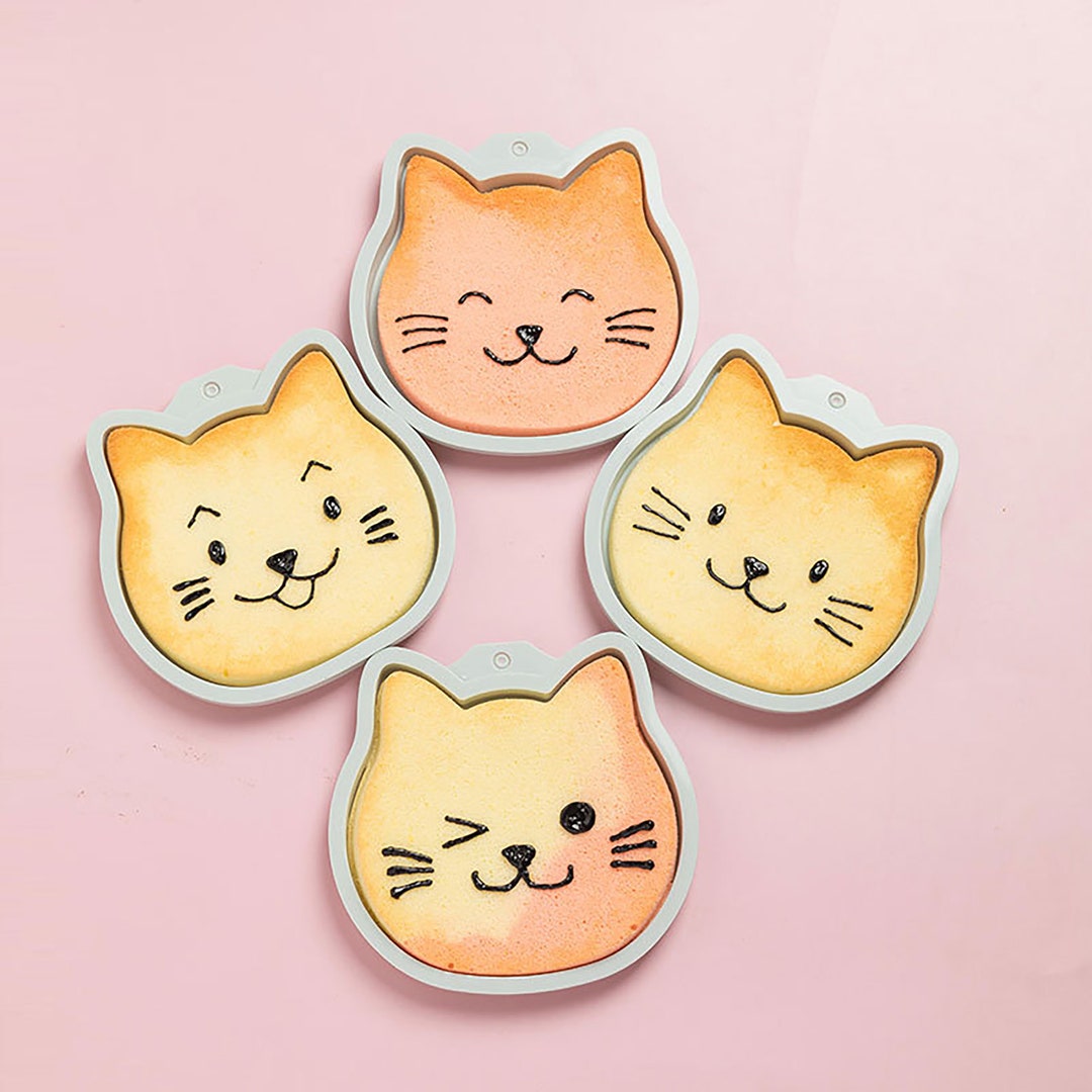4pack Cat Cake Mould,baking Tools Mold,food Grade Baking Mousse Cake ...