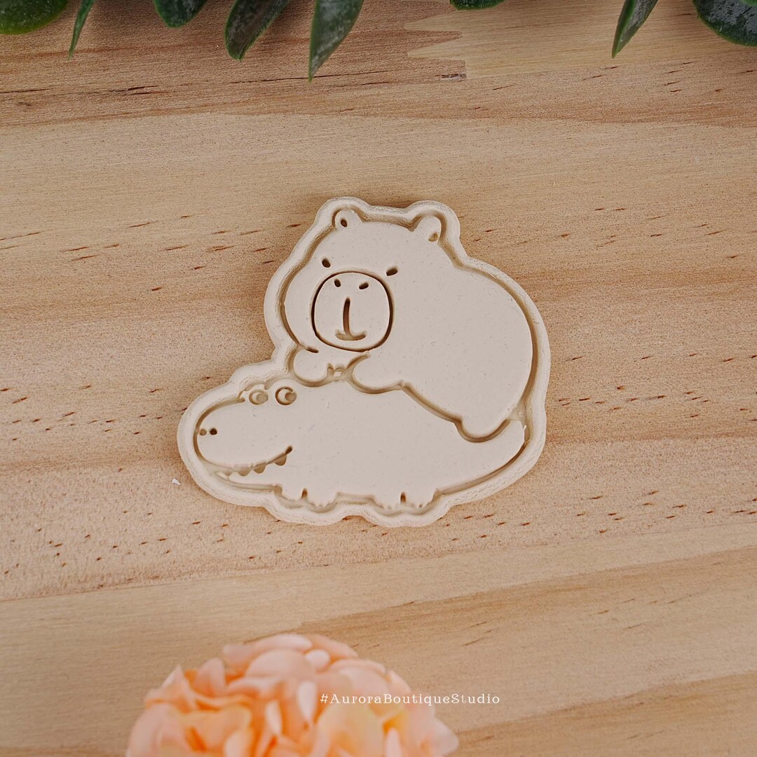 Crocodile and Capybara Cookie Cutter, Cartoon Capybara Cookie Mold Set ...