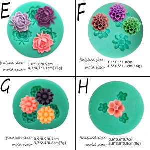 Flowers Silicone Mold,floral Spring Mold,fondant Mold,chocolate Mold ...