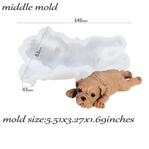 3D Bulldog Epoxy Silicone Mold,dog Mousse Cake Mold,chocolate Fondant ...