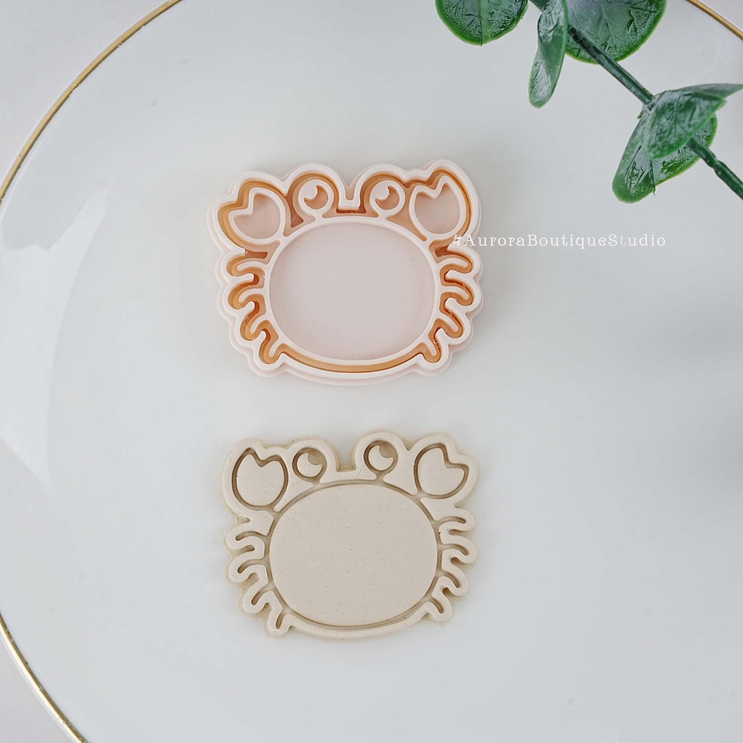 Pink Crab Cookie Cutter, Cute Crab Clay Earring Cutter, Cartoon Cookie ...