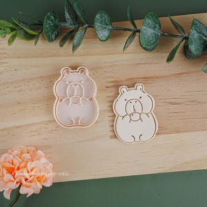 Apple Capybara Cookie Mold Set, Cute Capybara Cookie Cutter, Christmas ...