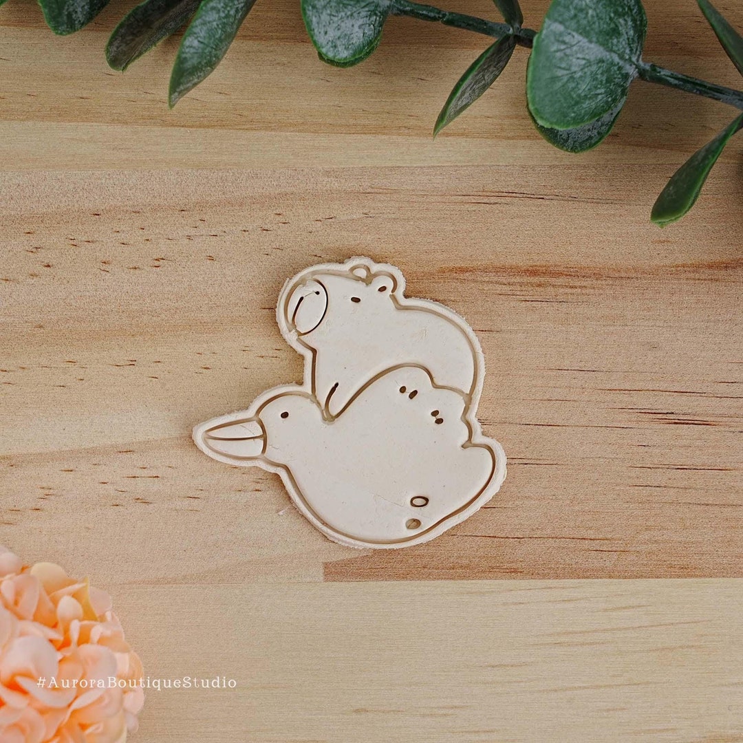 Goose and Capybara Cookie Cutter Set, Funny Capybara Cookie Mold ...