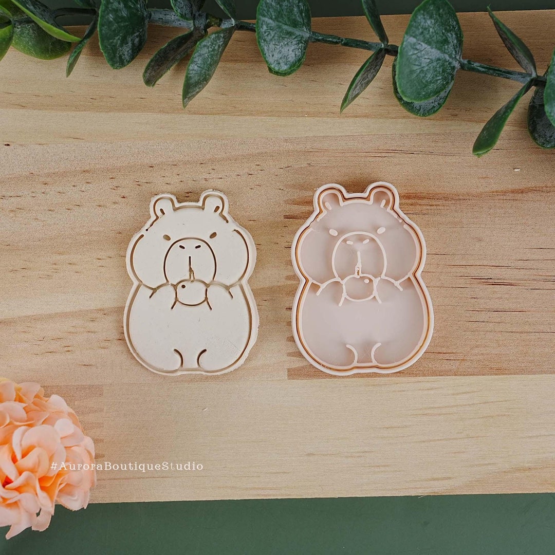 Apple Capybara Cookie Mold Set, Cute Capybara Cookie Cutter, Christmas ...