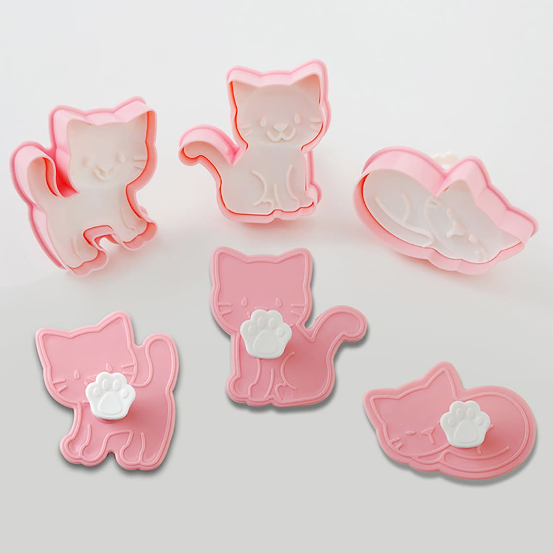 3PCS Cat Cookie Cuttercute Cookie Cutter Setanimal Fondant - Etsy