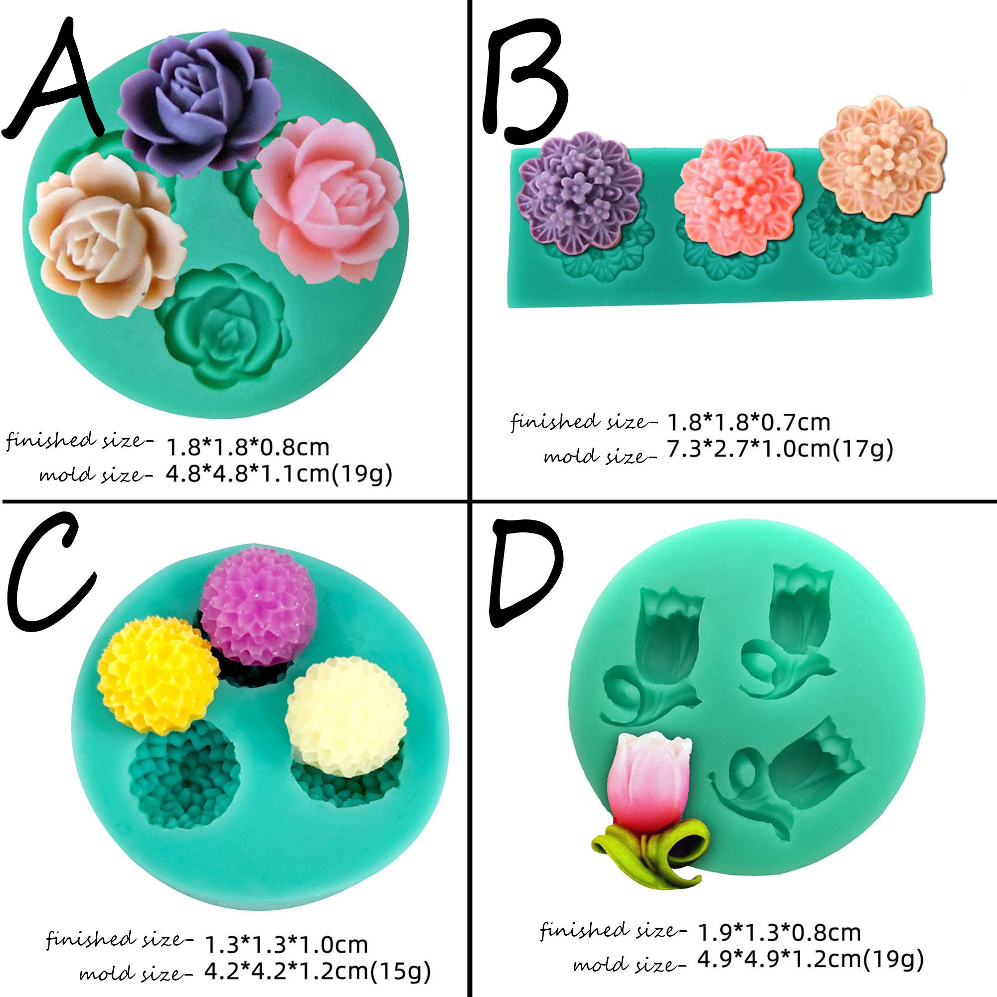 Flowers Silicone Moldfloral Spring Moldfondant - Etsy