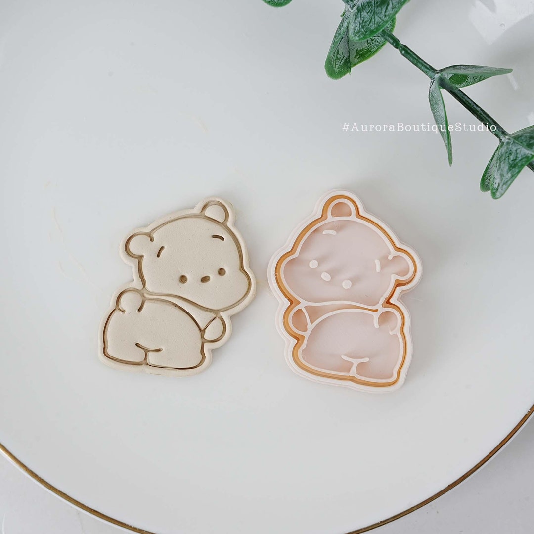 Cartoon Bear Cookie Cutter, Kawaii Bear Cutter for Baking, 3D Animal ...