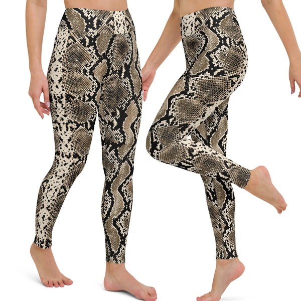 Snake Print Leggings - Etsy