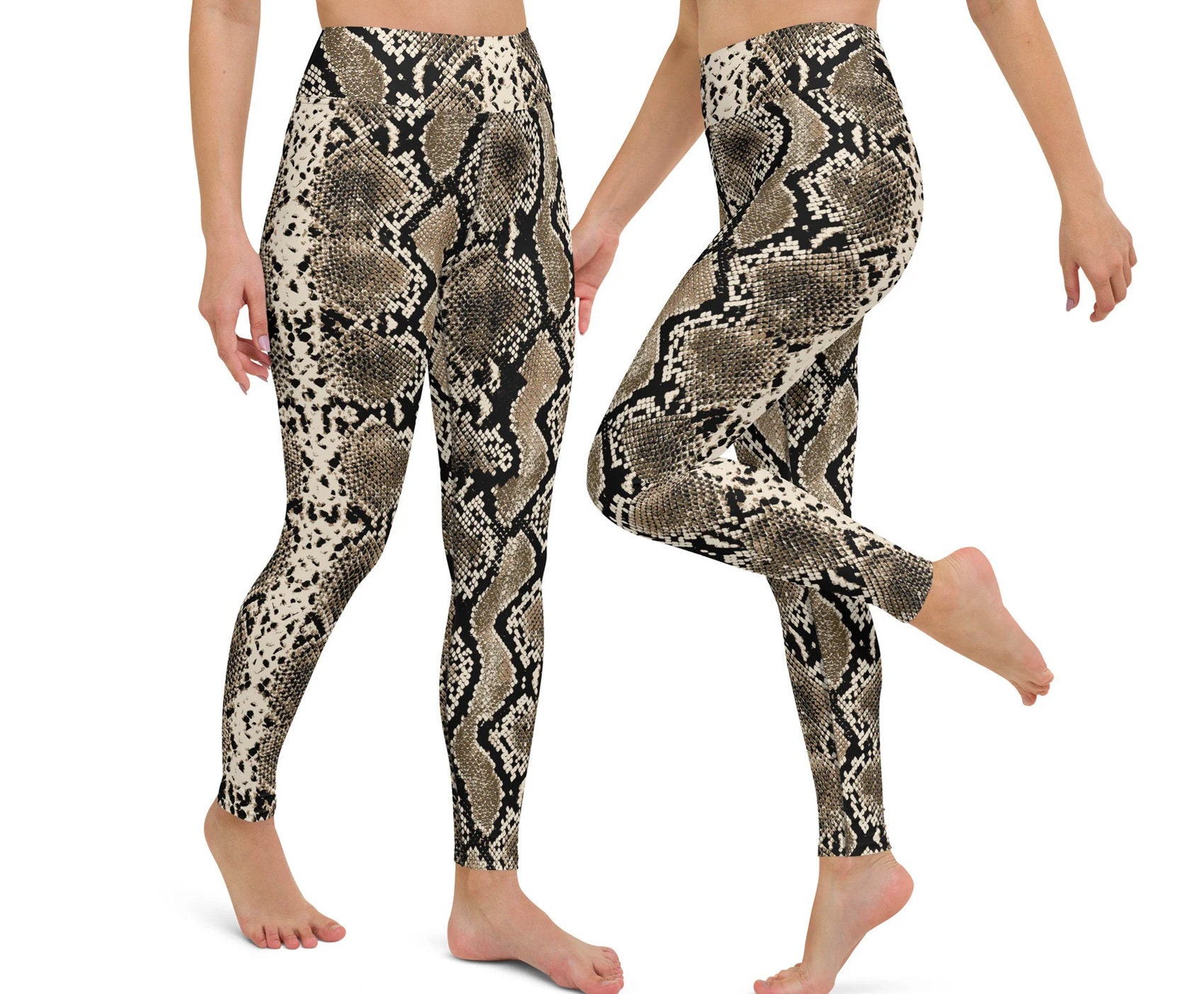 Snake Skin Leggingssnake Skin Print Leggings Python Skin Art - Etsy
