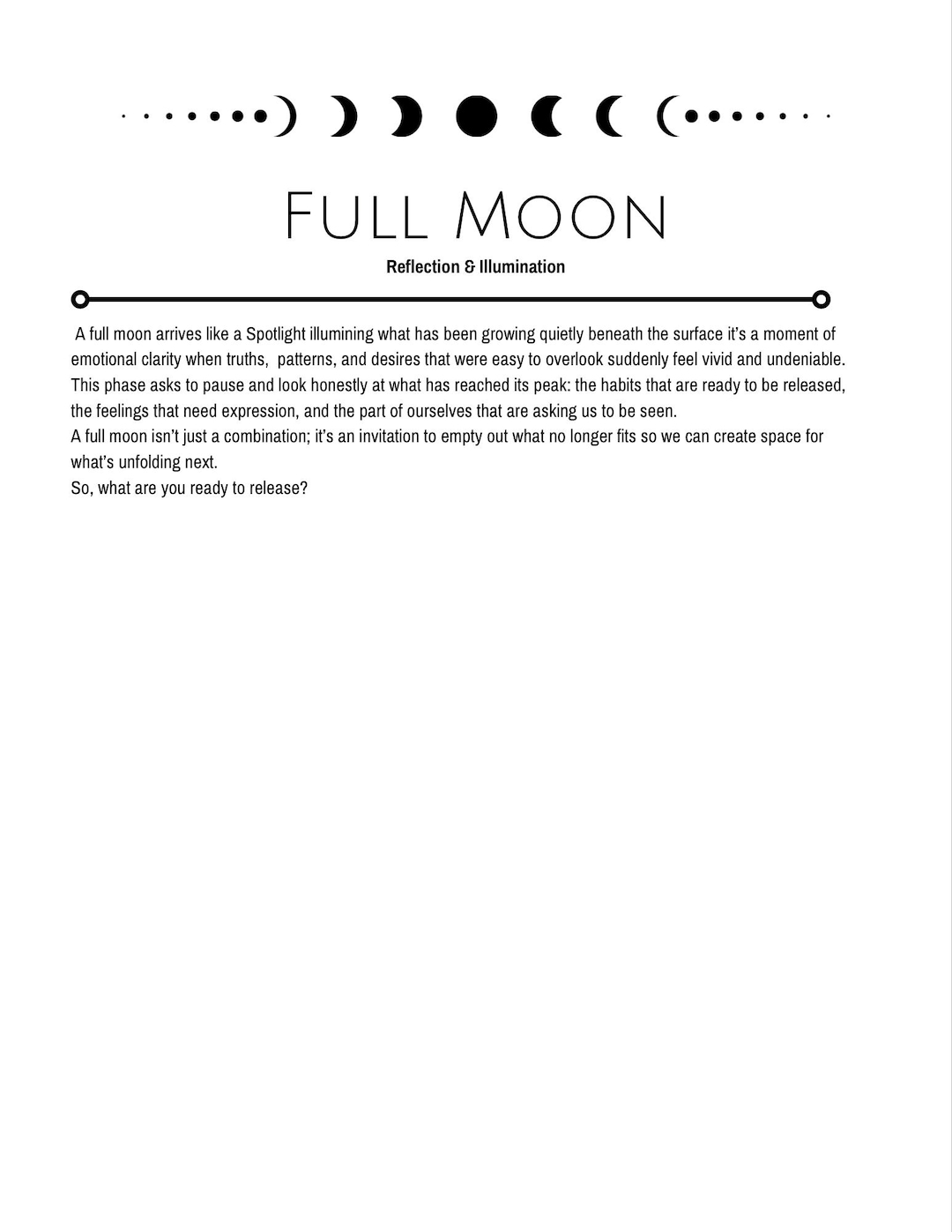 Full Moon Journal Worksheet - Etsy